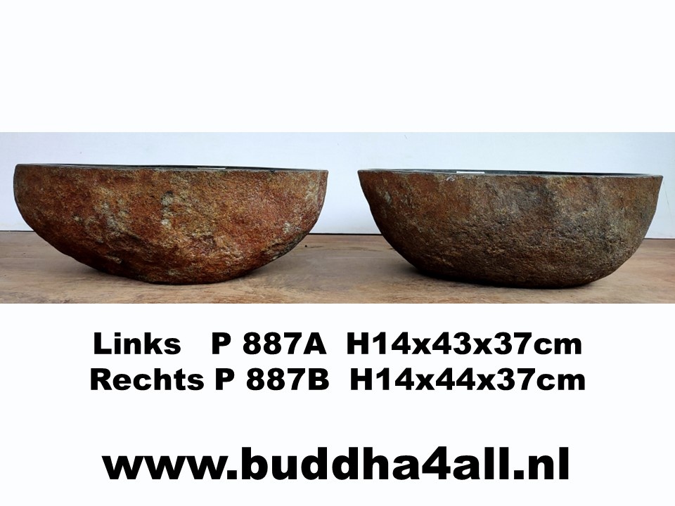 Natuursteen waskom sets | 2 gelijke waskommen | Buddha4all